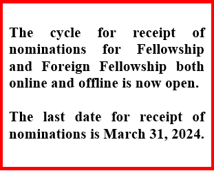 Application for Fellowship - Indian National Academy of Engineering